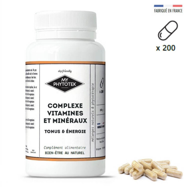 Gélules vitamines et minéraux: complément alimentaire naturel