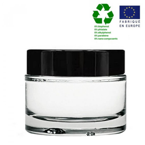Pot vide de 50 ml en verre idéal pour cosmétiques maison